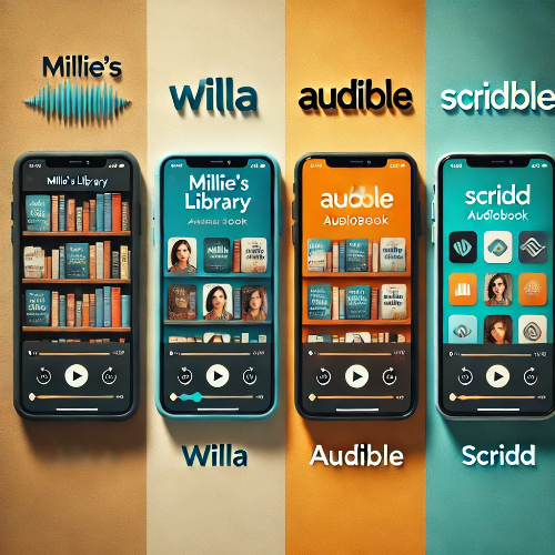 책을 사랑하는 당신에게 필요한 오디오북 구독 서비스 Millie's Library, Willa, Audible, and Scribd