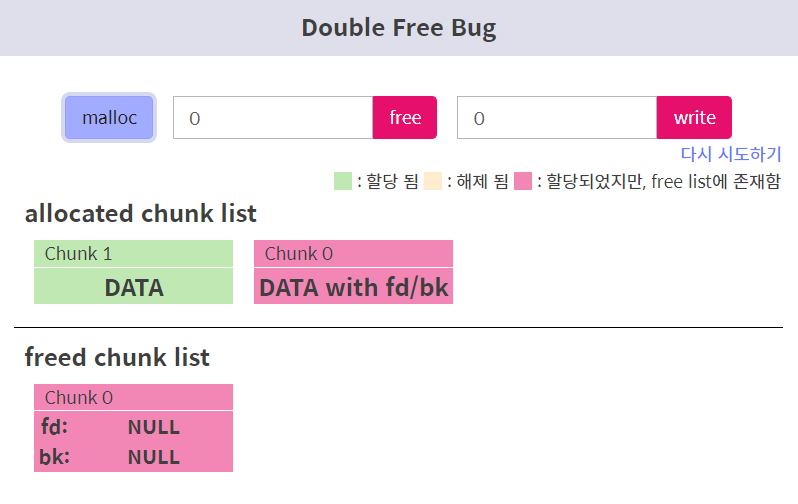 [Dreamhack] System Hacking Stage 12 - Memory Corruption: Double Free Bug — Ctrl + Shit + ESC