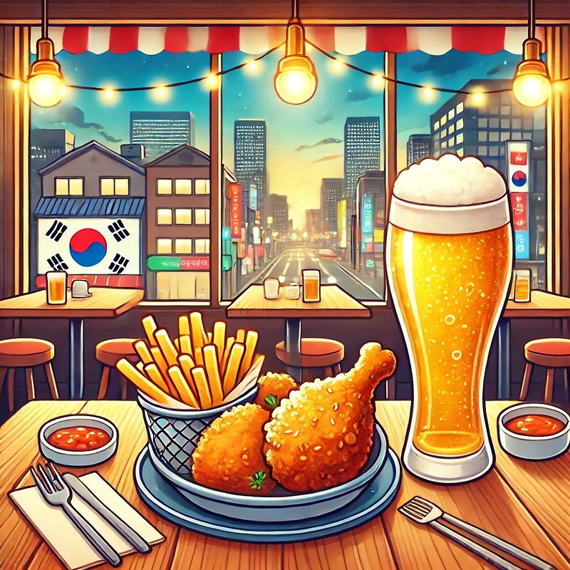[Learn][Korean] "치맥" – The Perfect Korean Combo: Fried Chicken & Beer