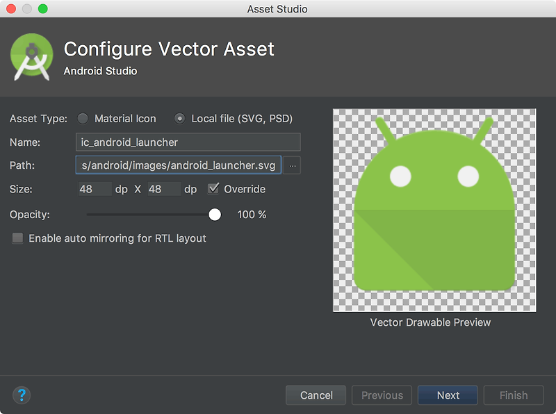 [안드로이드] Vector Drawable 변환 과정과 Bitmap(feat.dp를 사용하면 모든 화면에서 동일하게 보일까?) — 왜?