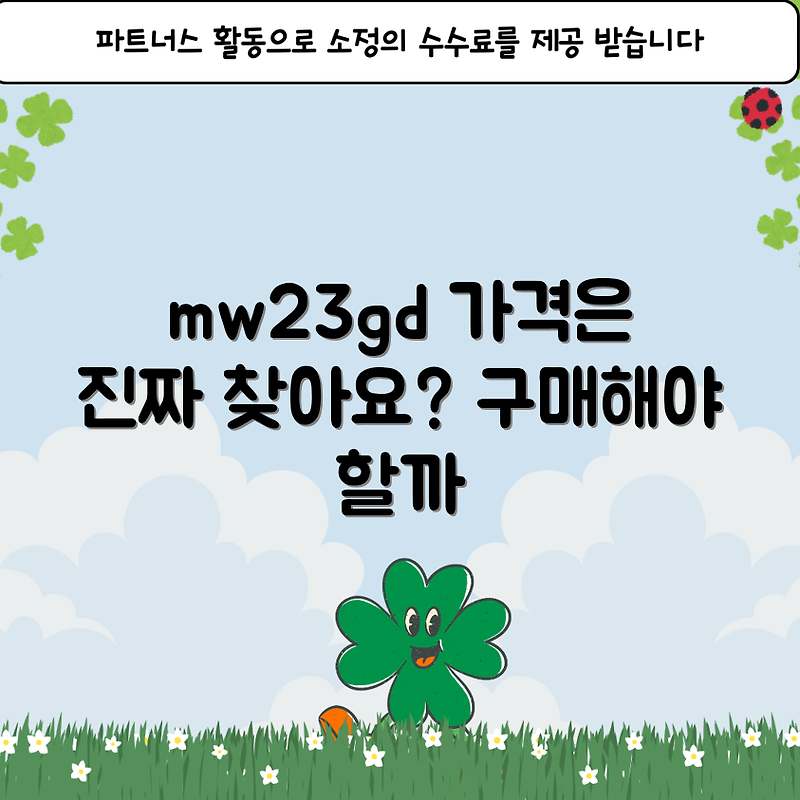 mw23gd 가격, 이 가격에 진짜 사야 할까요?