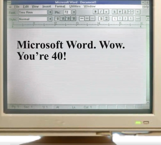 Microsoft Word, 40주년 맞아