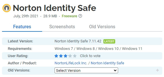 Norton Identity Safe 무료 다운로드