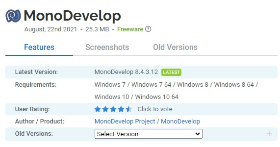 MonoDevelop 무료 다운로드