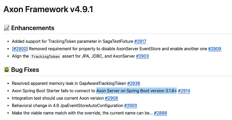 Spring Boot 3 에서 Axon Framework 호환성 문제 해결