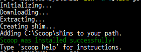 power shell scoop 설치