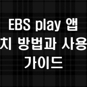 EBS play 앱 설치 방법과 사용자 가이드