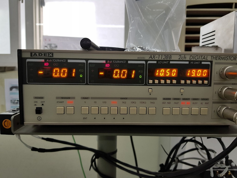 ADEX社 AX-1138A / AX-1138B 2채널 디지털 써미스터 (저항) 비교체커기 & AX-1136B (1채널) 써미스터(저항) 비교체커기