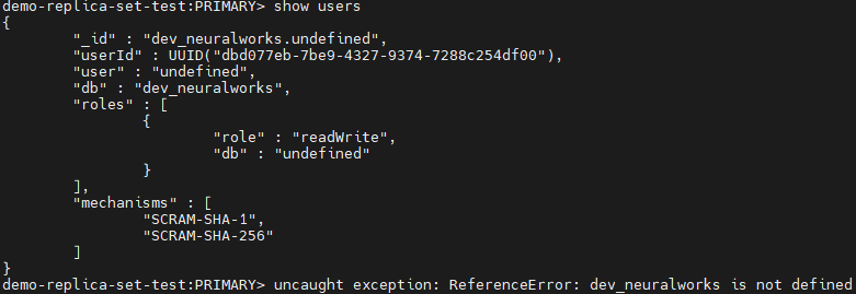 Mongodb initialize script