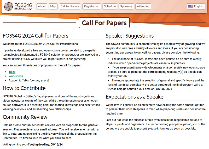 하늘맑은 세상 :: FOSS4G 2024 Belem CfP 안내