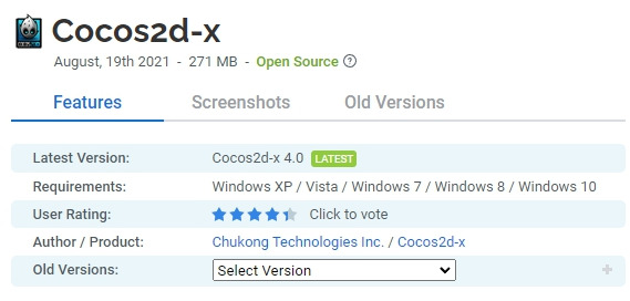 Cocos2d-x 무료 다운로드