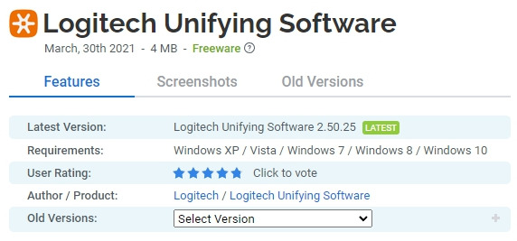 Logitech Unifying Software 무료 다운로드