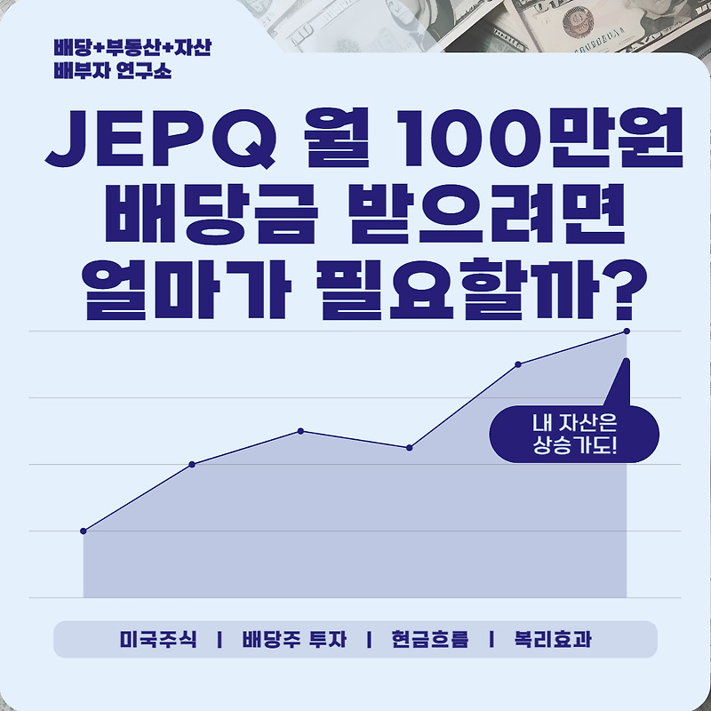 JEPQ ETF로 매월 100만원 받으려면 얼마가 필요할까?