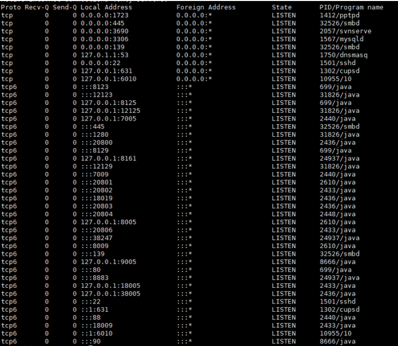 linux(centos, ubuntu) listen port 확인 - 열린 포트 확인 - netstat
