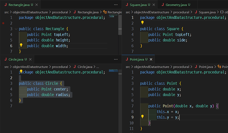 [CleanCode]객체와 자료구조 1