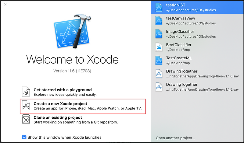 [iOS] Xcode의 구성 및 프로젝트 생성 — 인성의 개발 공부 노트