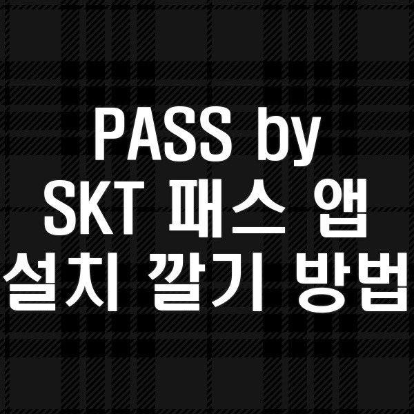 PASS by SKT 패스 앱 설치 깔기 방법 | 어플 까는법 안내