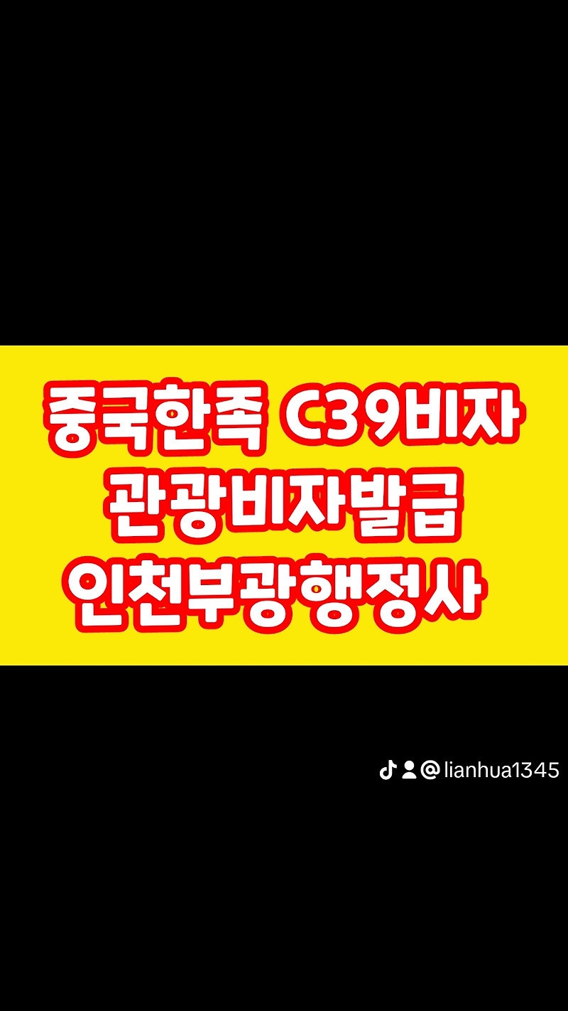 중국한족 C39비자 5년 복수