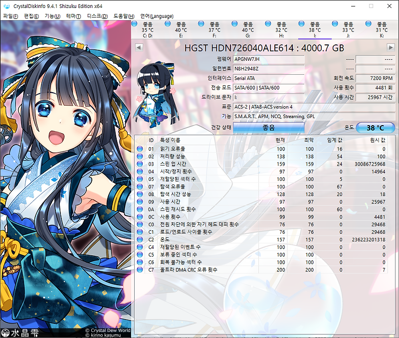 [하드웨어] HDD 활성사용량 100 %는 케이블 문제일 수 있다. :: 임시닉네임 afddfd