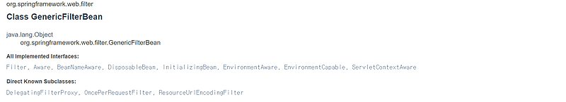Class GenericFilterBean