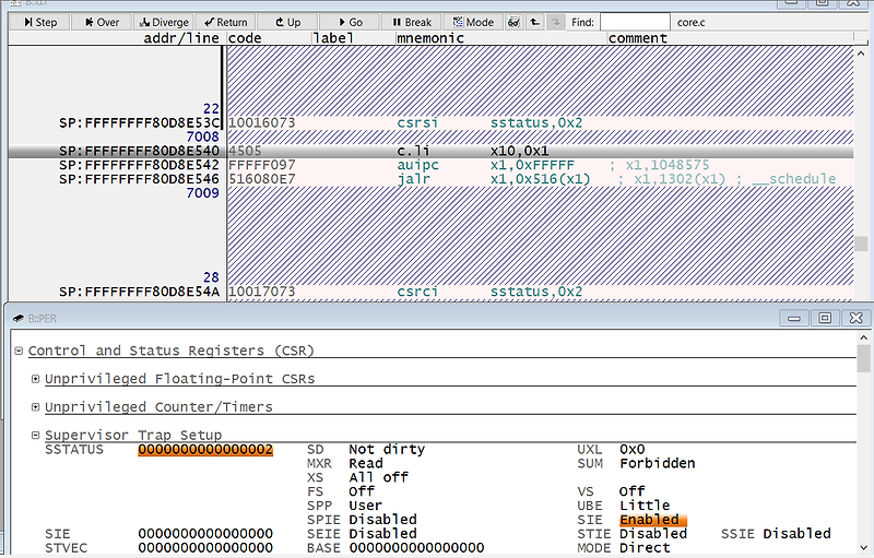 [RISC-V] 리눅스 커널 - local_irq_enable() 함수의 역할과 sstatus.sie (로컬 인터럽트 설정)