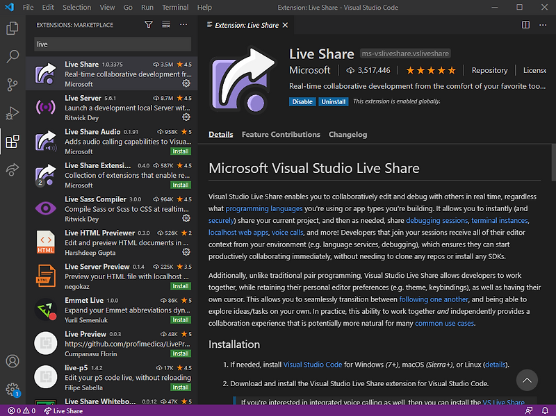 Visual Studio Code - Live Share :: sooji_log