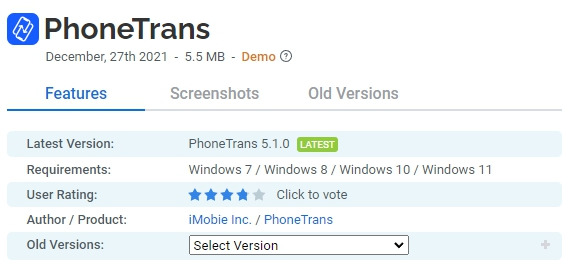 PhoneTrans 무료 다운로드