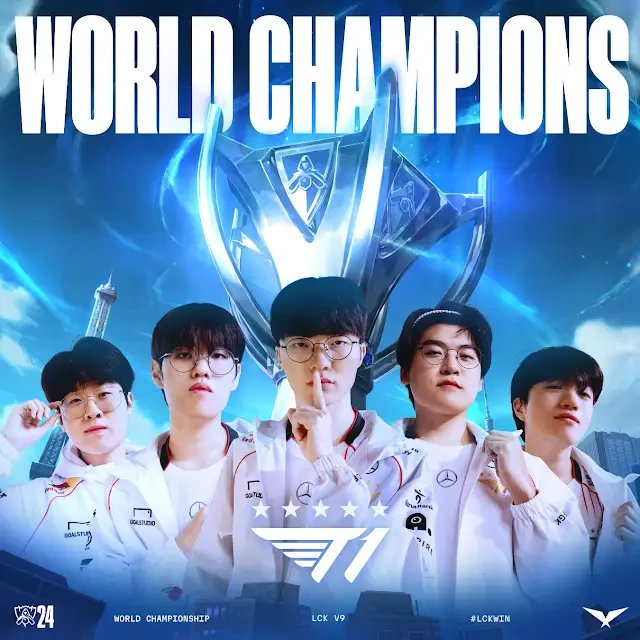 2024 LoL 월드 챔피언십 T1 챔피언 (V5 달성)