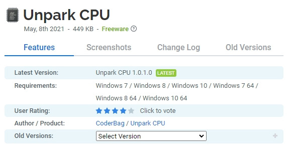 Unpark CPU 무료 다운로드