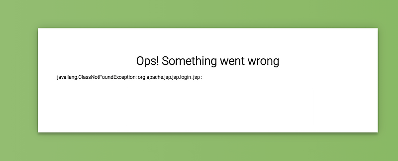 java.lang.ClassNotFoundException: org.apache.jsp.jsp.login_jsp 에러