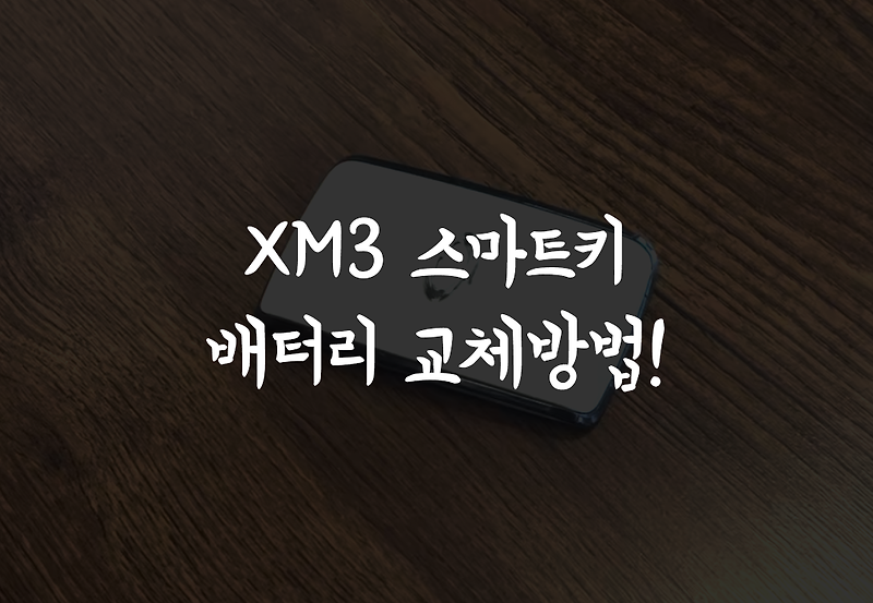 XM3 차키(스마트키) 배터리 교체하는 방법 가이드