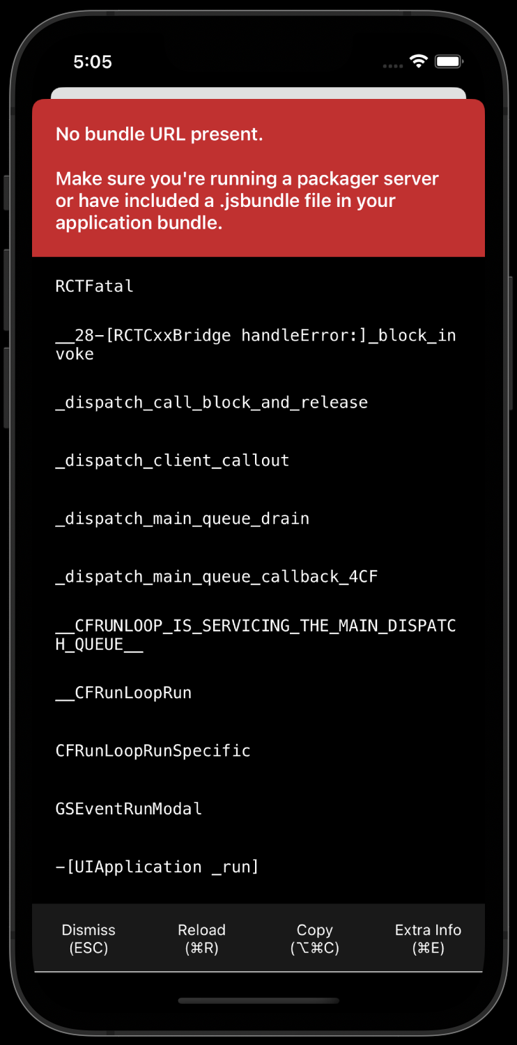 [ React-native / 트러블슈팅 ] No bundle URL present — shyunu 님의 블로그