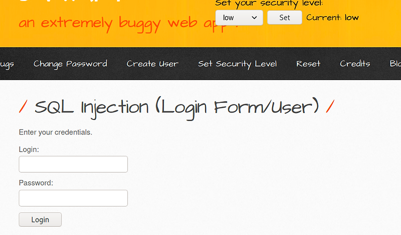 [bWAPP] SQL Injection (Login Form/Users) — R3VI1E37