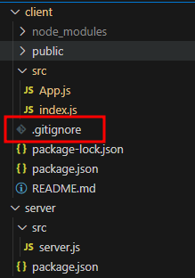 React gitignore 클라이언트, 서버 같이 관리하기 :: Node_개발일지