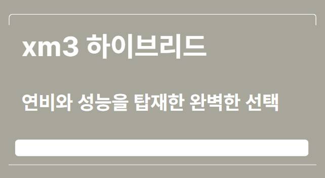 xm3 하이브리드(르노) 연비와 성능을 탑재한 완벽한 선택