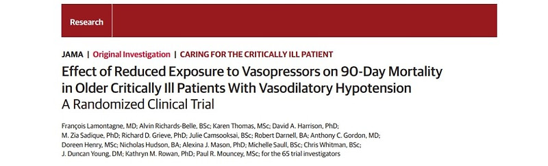 MAP target for older adults with septic shock