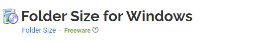 Folder Size for Windows 무료 다운로드