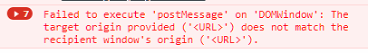 유튜브 임베드 오류 failed to execute 'postmessage' on 'domwindow': the target origin provided (' ') does ...