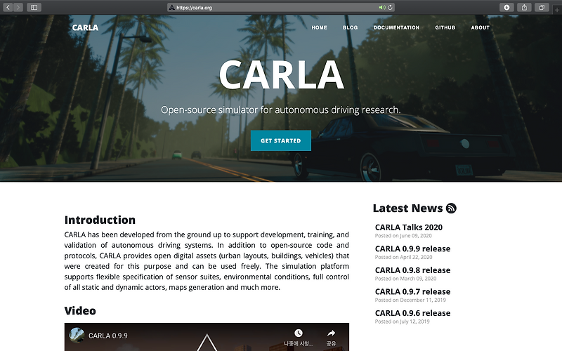 [ROS 시뮬레이터] Autonomous Car Simulator : Carla 환경 구성 및 설치 / 기본 예제 살펴보기 ...