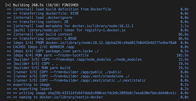 [Frontend] Multi stage build를 사용한 프로덕션 프론트엔드 도커이미지 빌드(NextJs)