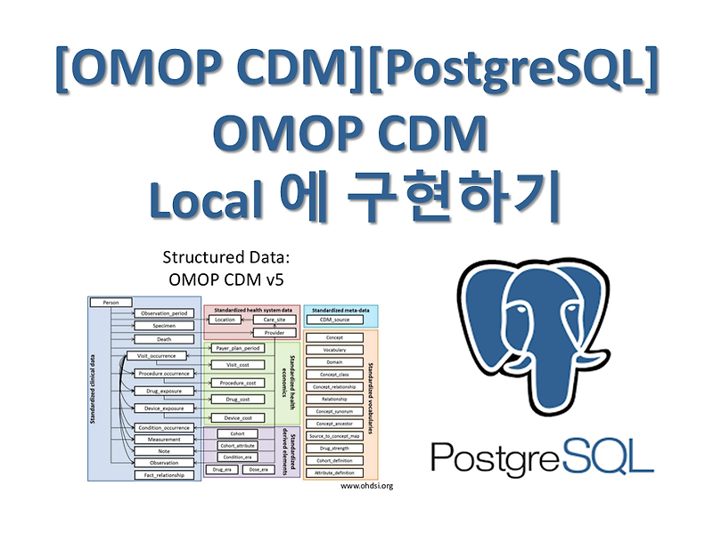 [OMOP CDM][PostgreSQL]OMOP CDM Local 에 구현하기