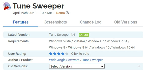 Tune Sweeper 무료 다운로드