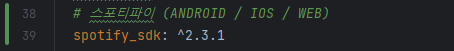 [Flutter] spotify api 사용하기 (1)spotify_sdk 플러그인 추가