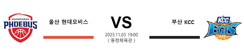 KBL 11월3일 울산모비스VS부산KCC 분석