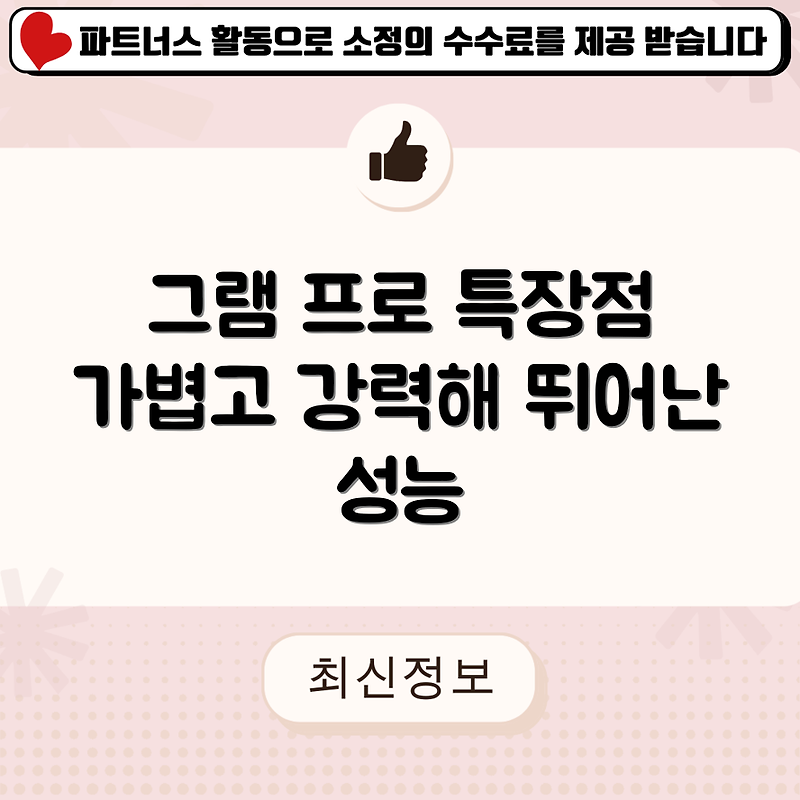 LG 노트북 그램 프로 16Z90SP-EA5HK eTV 5가지 장점