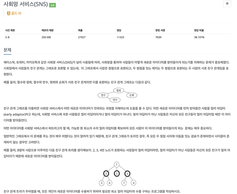 [백준 2533] 사회망 서비스 (SNS) (Swift)