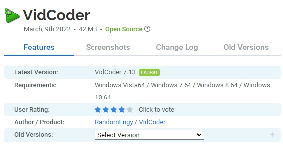 VidCoder 무료 다운로드
