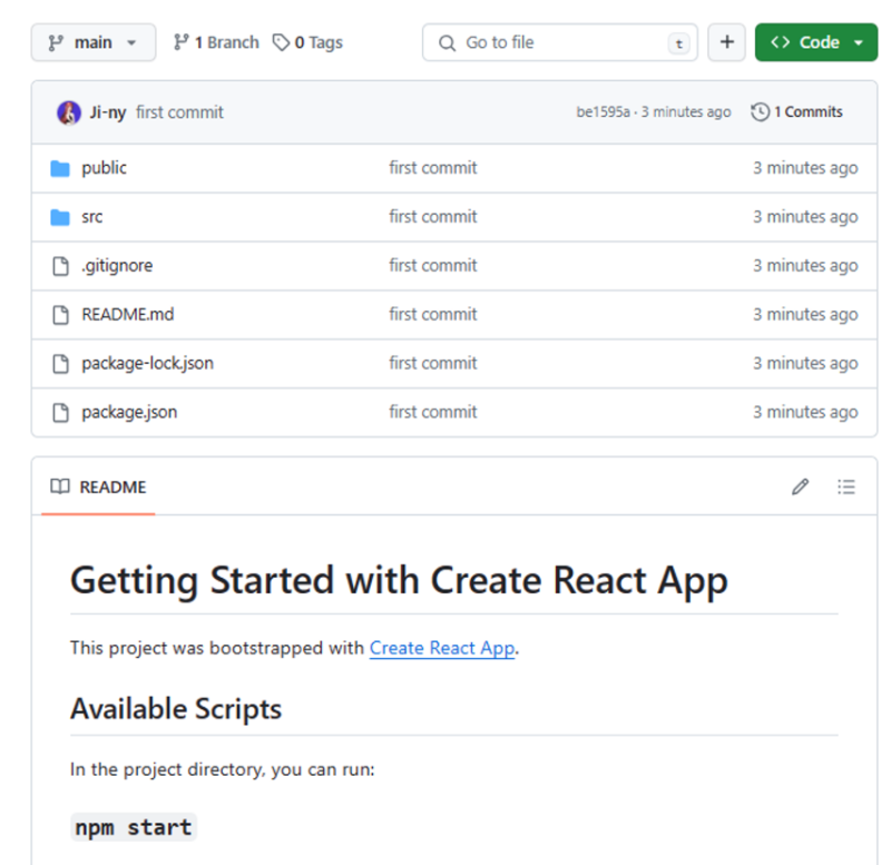 [React로 MBTI 테스트 만들기] #01. 리액트 프로젝트를 깃허브로 웹사이트 배포 (gh-page / git / JavaScript)