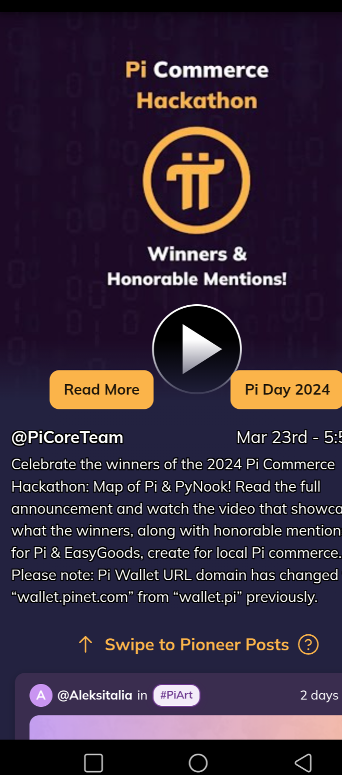 PI NETWORK 해커톤 우승자 축하합니다.