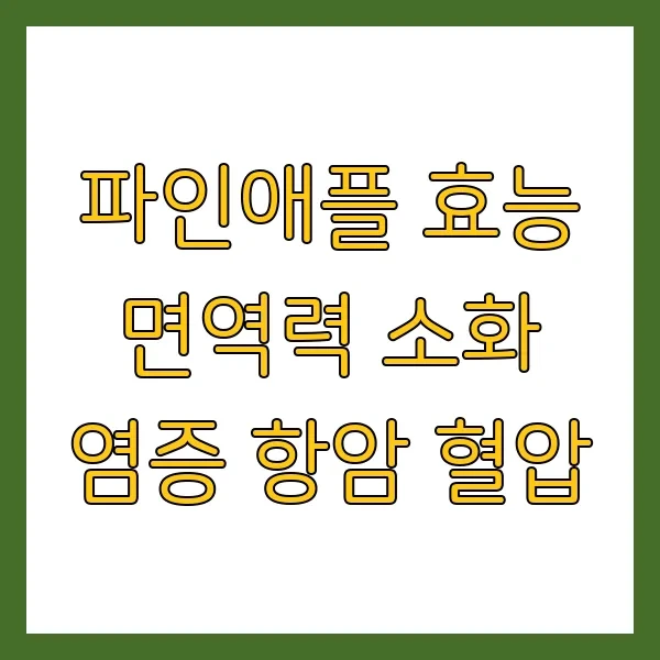 파인애플 효능 면역력 소화 염증 항암 혈압